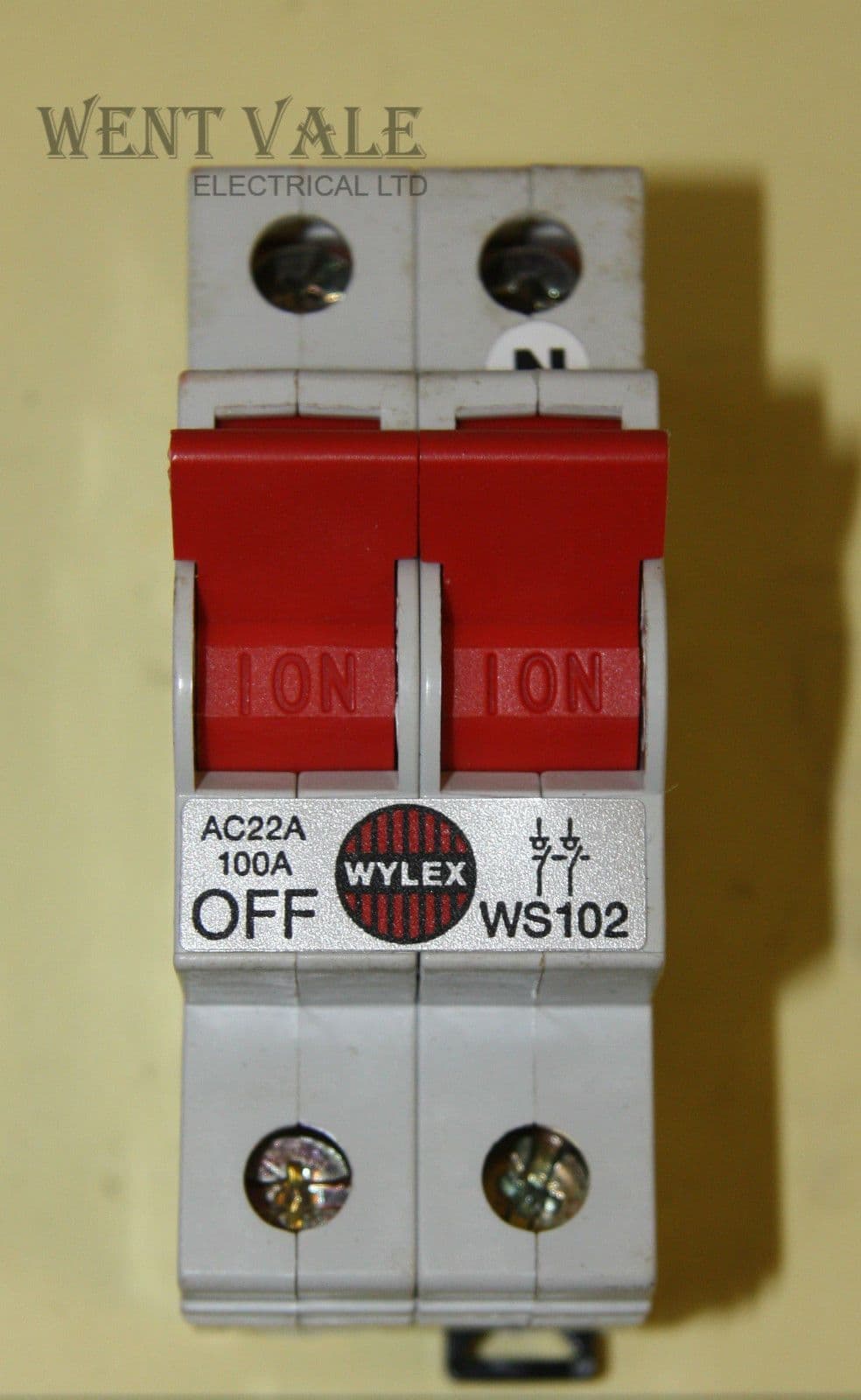 Wylex - Isolator Range - WS102 - AC22A 100a Double Pole Switch ...