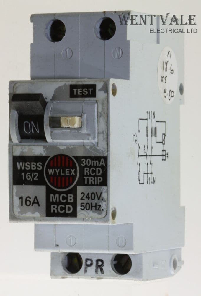 Wylex Lifeline Range - WSBS16/2 - 16a 30mA Double Pole RCD Used