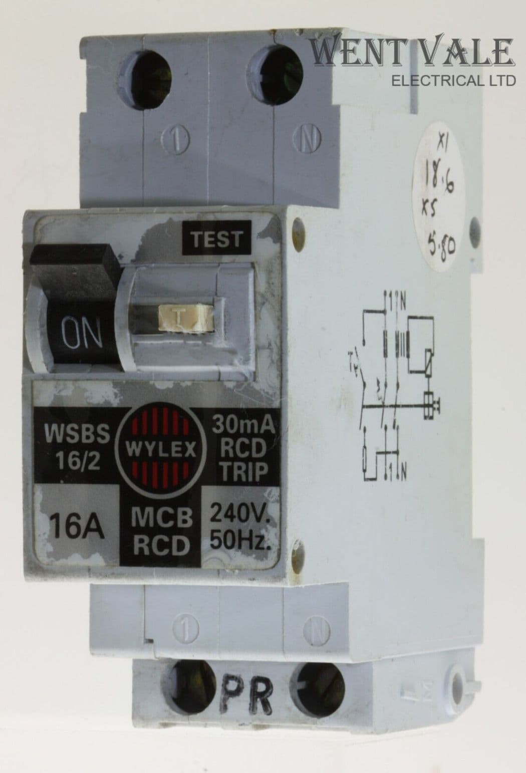 Wylex Lifeline Range - WSBS16/2 - 16a 30mA Double Pole RCD Used