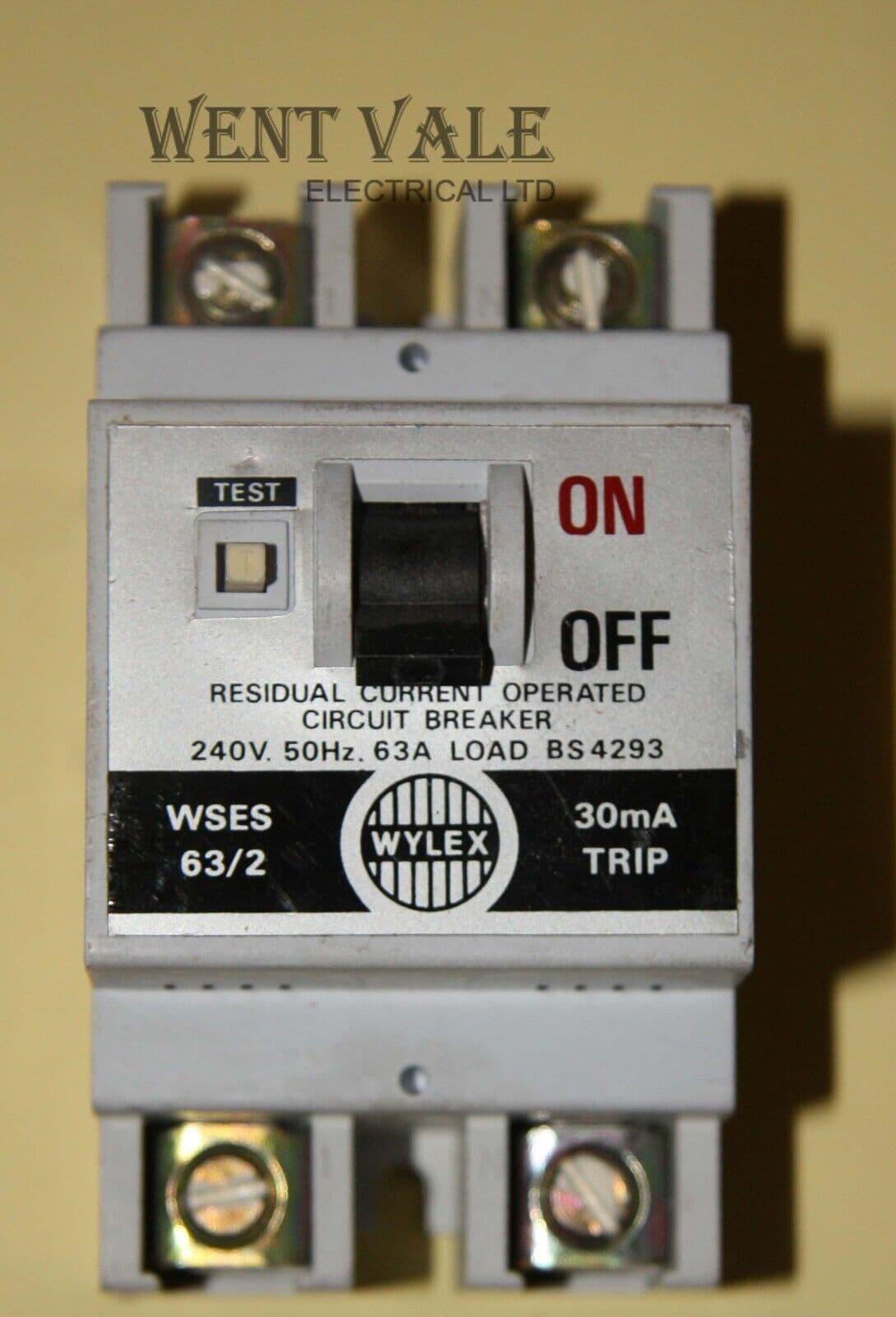 Wylex Lifeline Range - WSES63/2 - Mk 2 63a 30mA Double Pole RCD Used