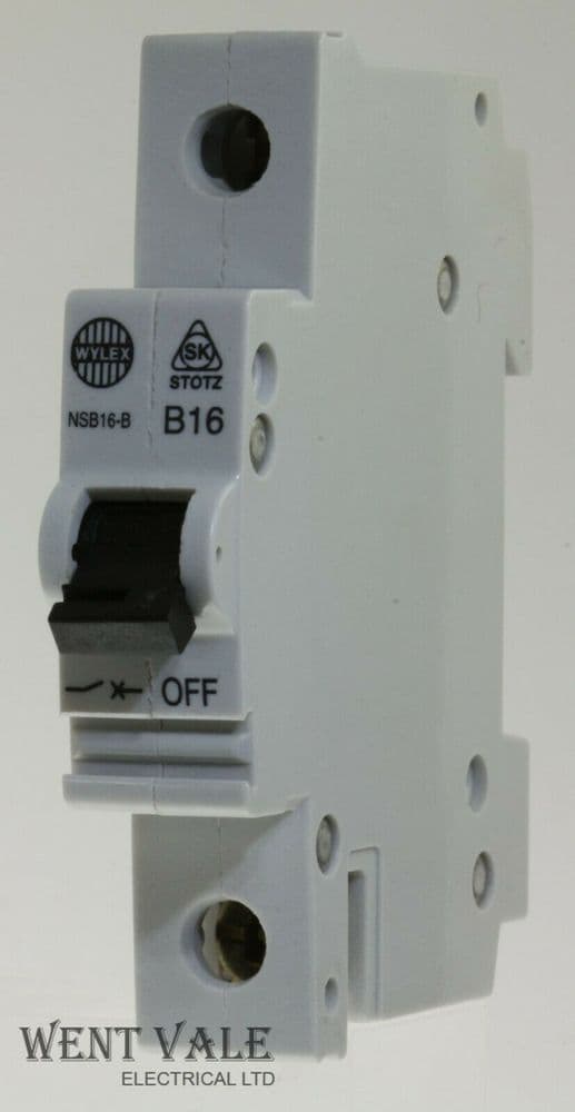 Wylex Mark 1 NSB - NSB16-B - 16a Type B Single Pole MCB Used