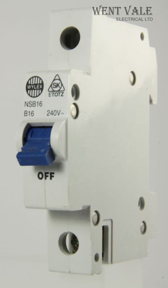Wylex Mark 1 NSB - NSB16-B - 16a Type B Single Pole MCB Used CS