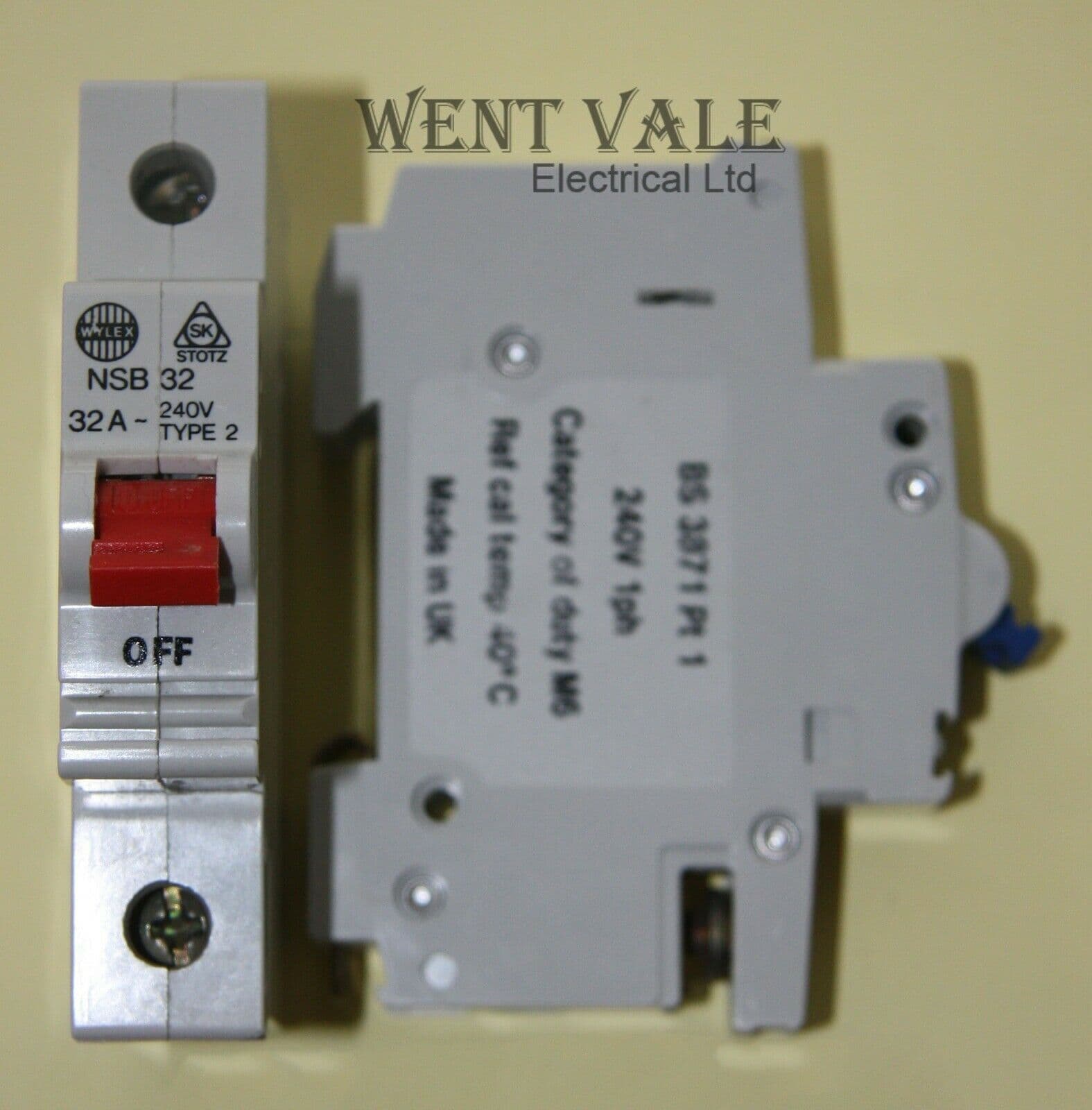 Wylex Mark 1 NSB32-B - 32a Type 2 Single Pole MCB Used