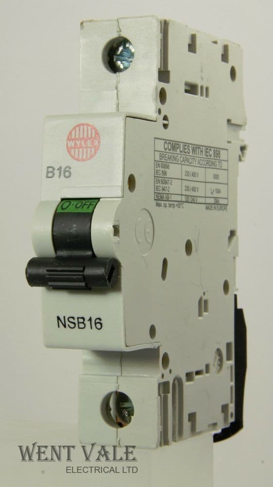 Wylex NH NSB Range - NSB16 - 16a Type B Single Pole MCB Unused SQ