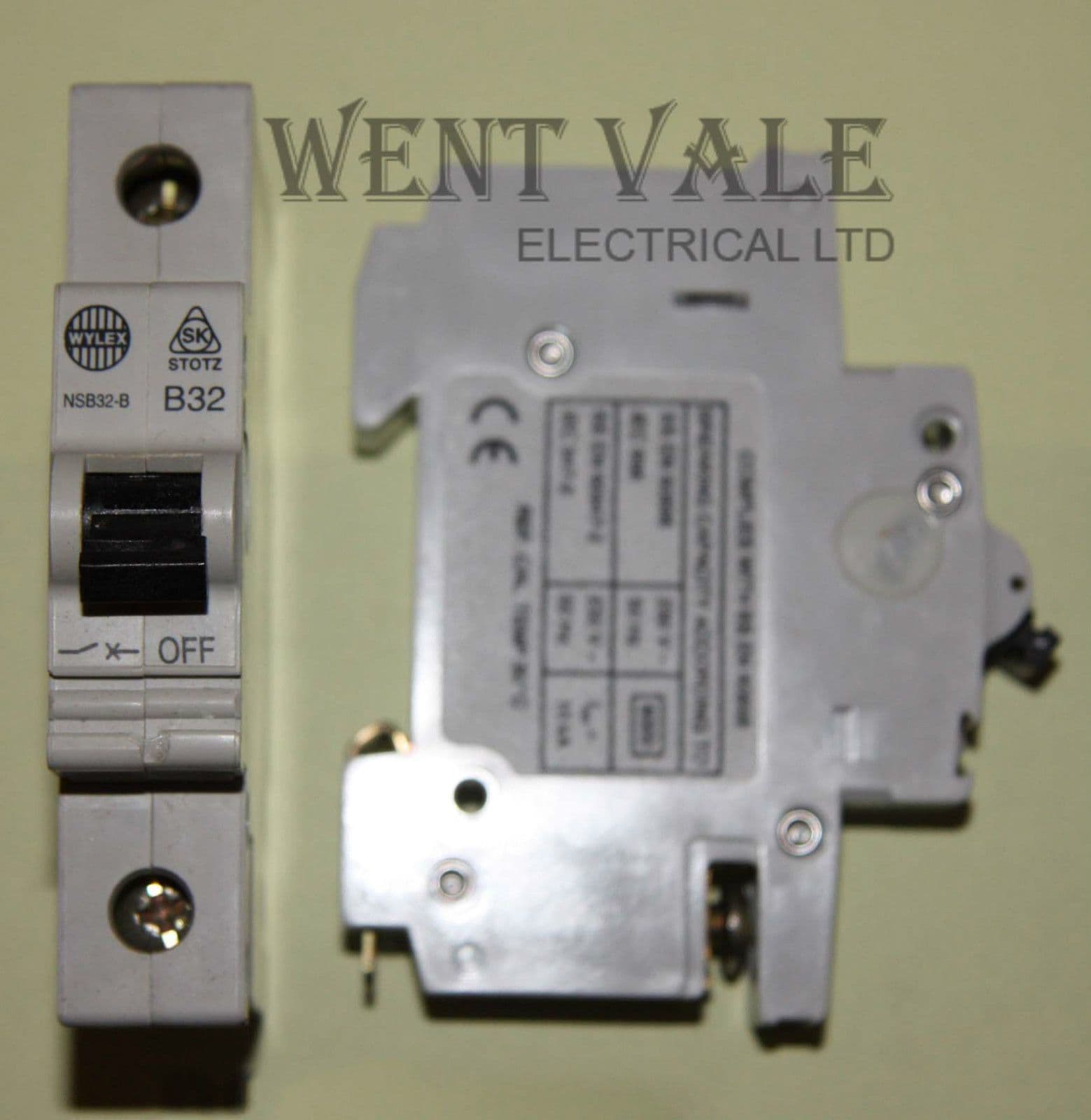 Wylex - NH NSB Range - NSB32-B - 32a Type B Single Pole MCB Used BS