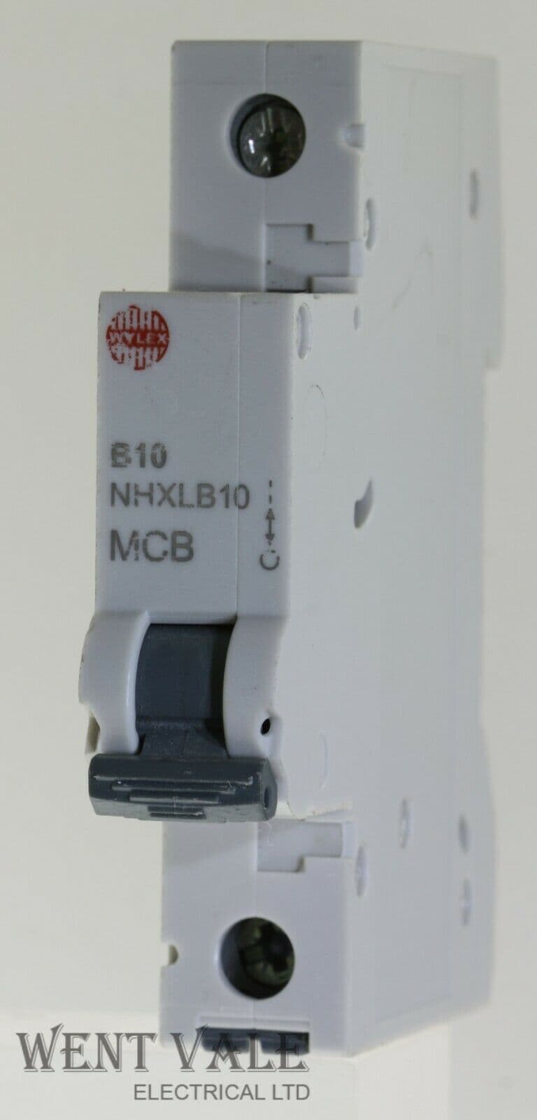 Wylex NH Range - NHXLB10 - 10a Type B Single Pole MCB Latest Model Used