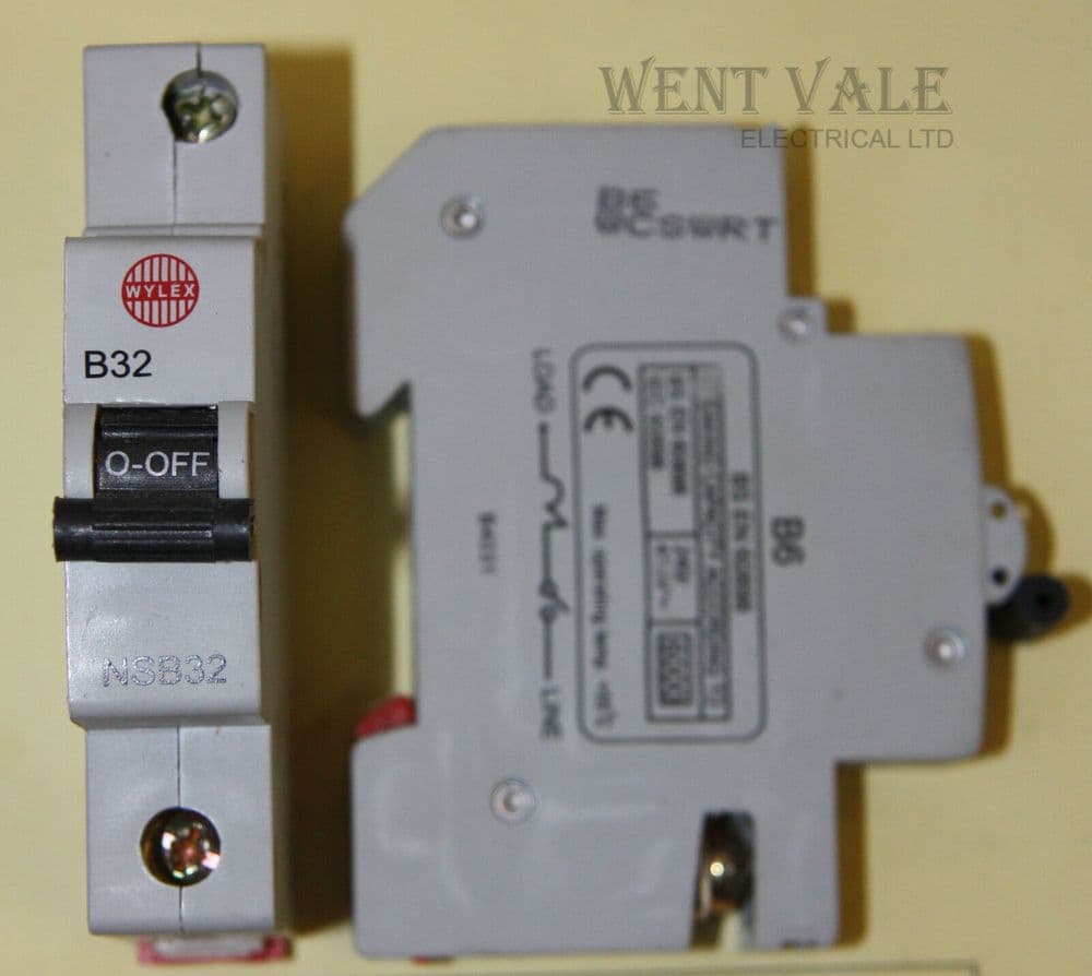 Wylex NH Range - NSB32 Mk2 - 32a Type B Single Pole MCB Unused