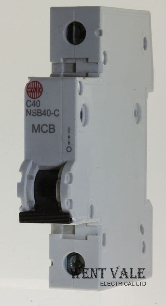 Wylex NH Range - NSB40-C - 40a Type C Single Pole MCB Latest Style Used