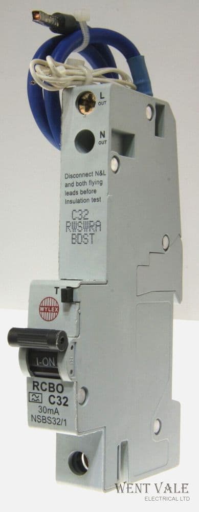 Wylex NH Range - NSBS32/1 - 32a 30mA Type C Single Pole Class A RCBO Used