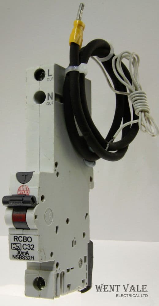 Wylex NH Range - NSBS32/1 - 32a 30mA Type C Single Pole RCBO Used