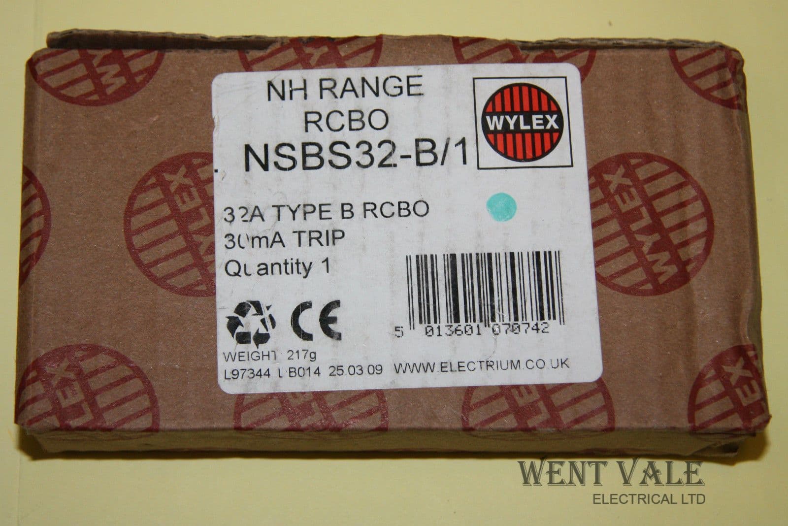 Wylex - NH Range - NSBS32-B/1 - 32a 30mA Type B Single Pole RCBO NIB