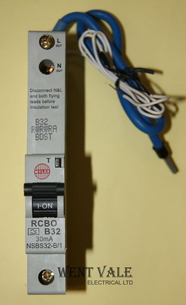 Wylex - NH Range - NSBS32-B/1 - 32a 30mA Type B Single Pole RCBO NIB