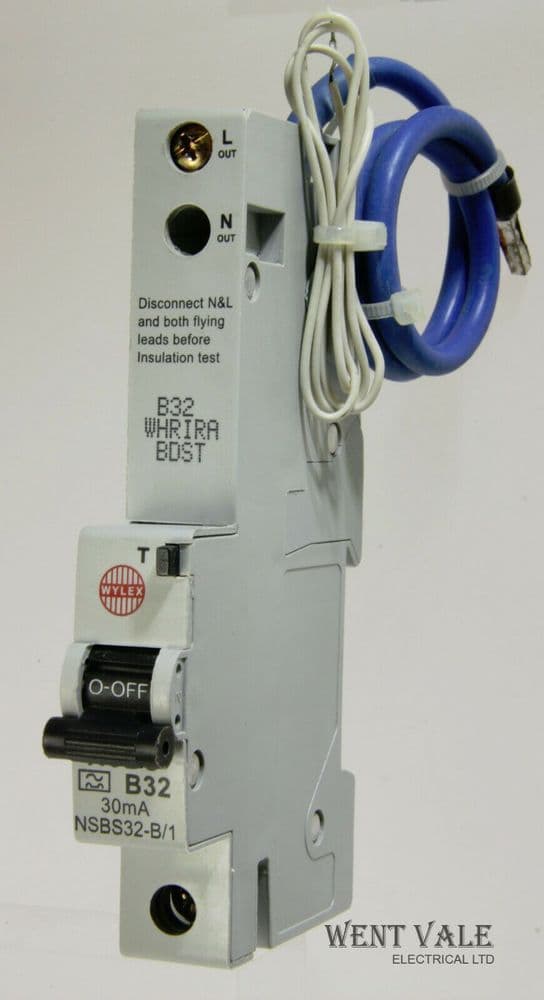 Wylex - NH Range - NSBS32-B/1 - 32a 30mA Type B Single Pole RCBO Used