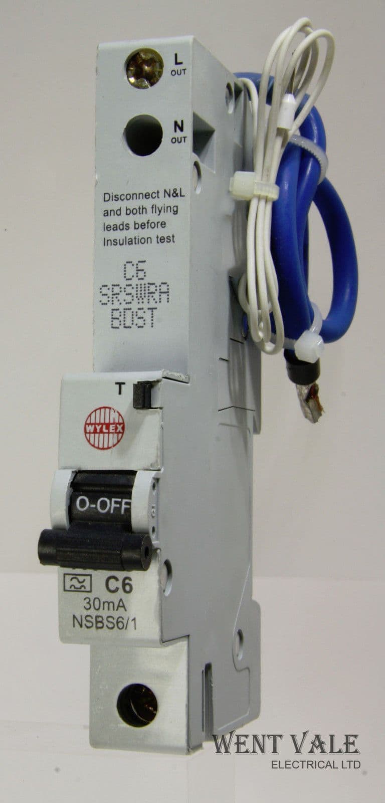Wylex - NH Range - NSBS6/1 - 6a 30mA Type C Single Pole RCBO Used