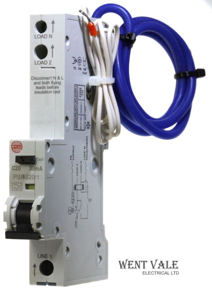 Wylex NH Range - PSBS20/1 - 20a 30mA Type C Single Pole Class A RCBO New