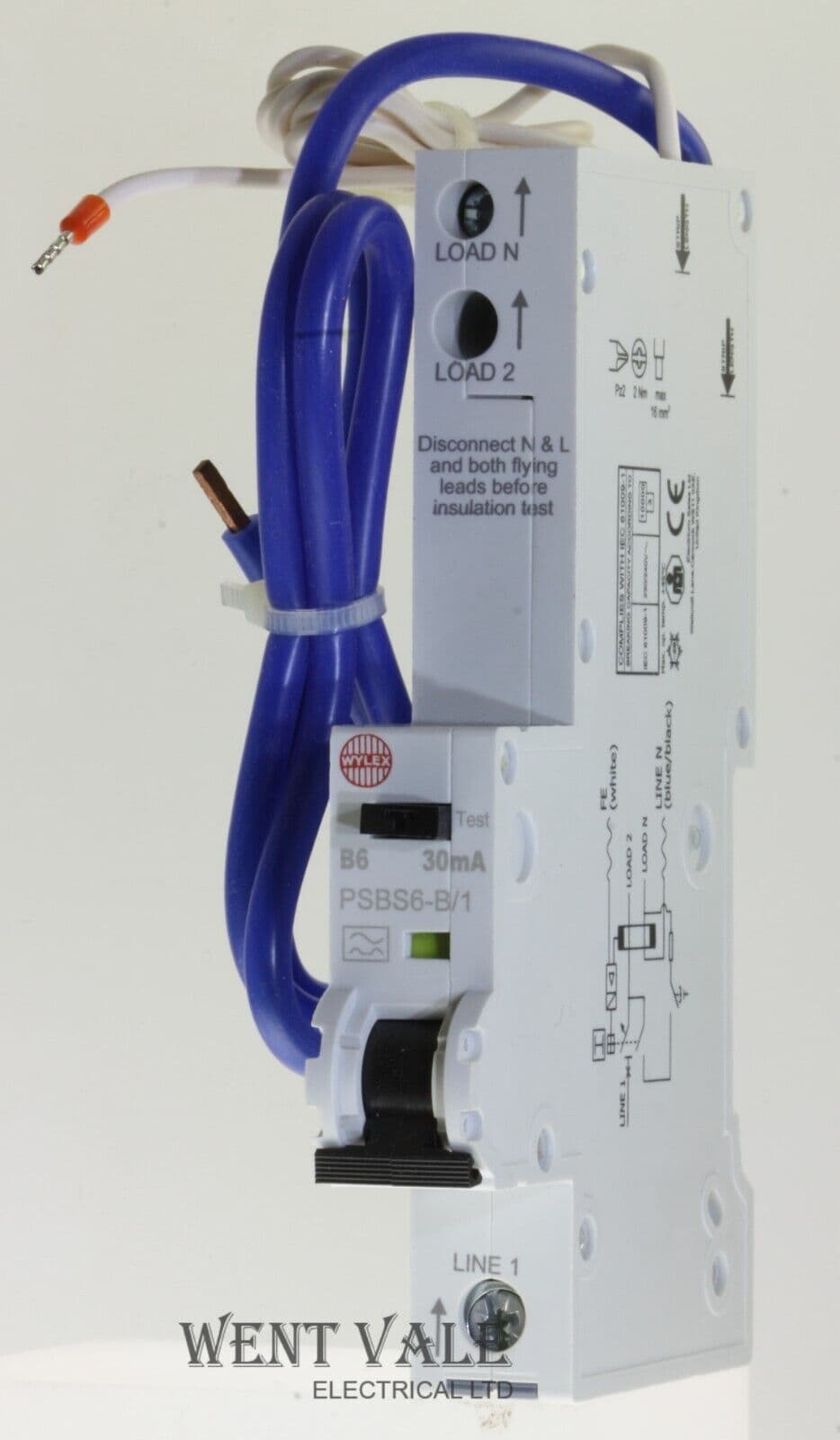 Wylex NH Range - PSBS6-B/1 - 6a 30mA Type B Single Pole Class A RCBO New