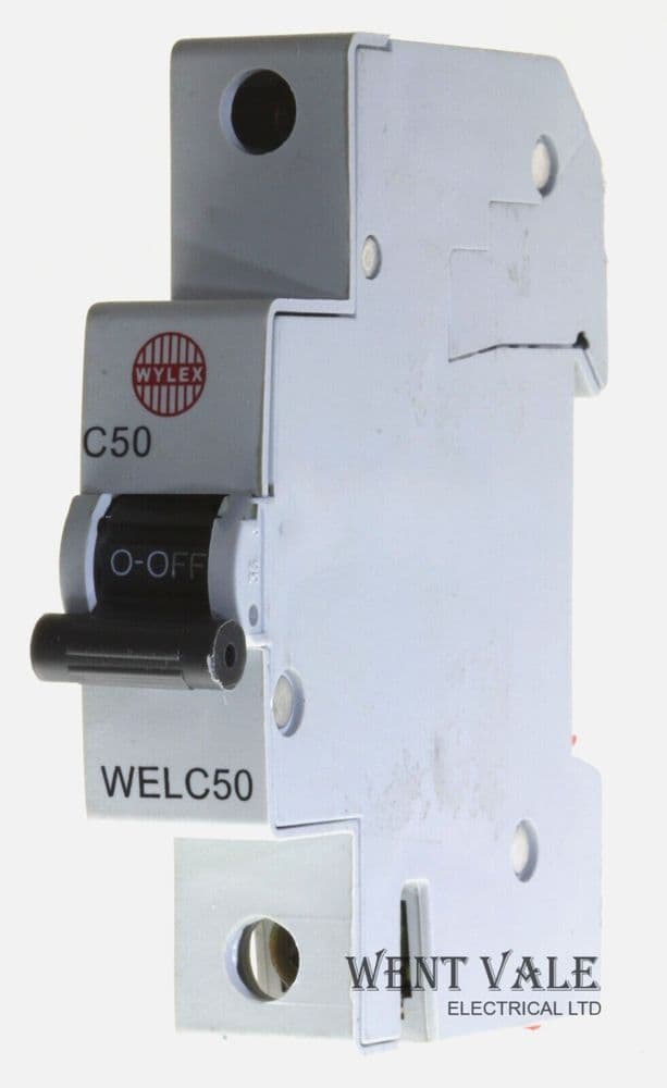 Wylex NH Range - WELC50 - 50a Type C Single Pole MCB Used