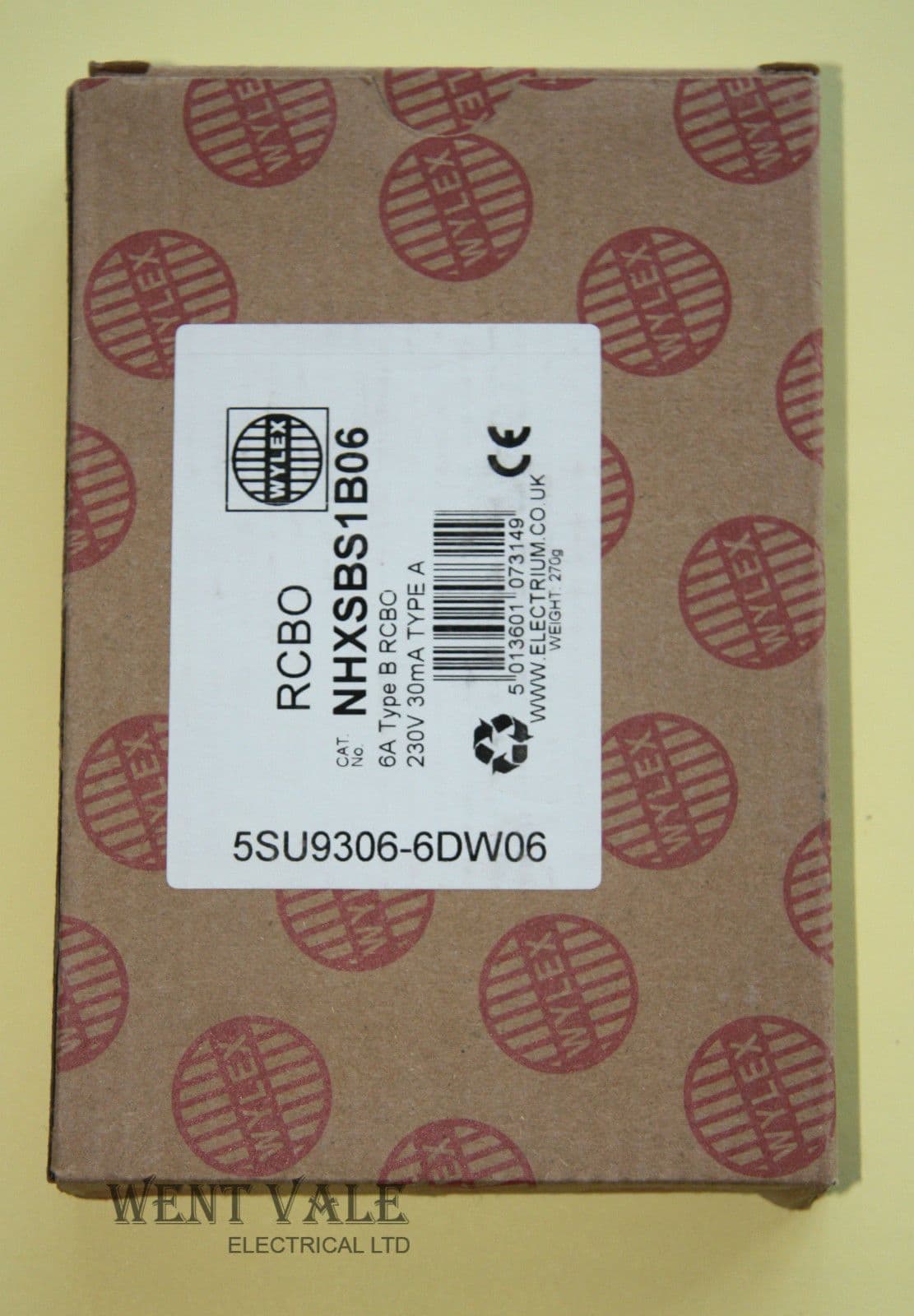 Wylex - NHX Range - NHXSBS1B06 - 6a 30mA Type B Single Pole RCBO New