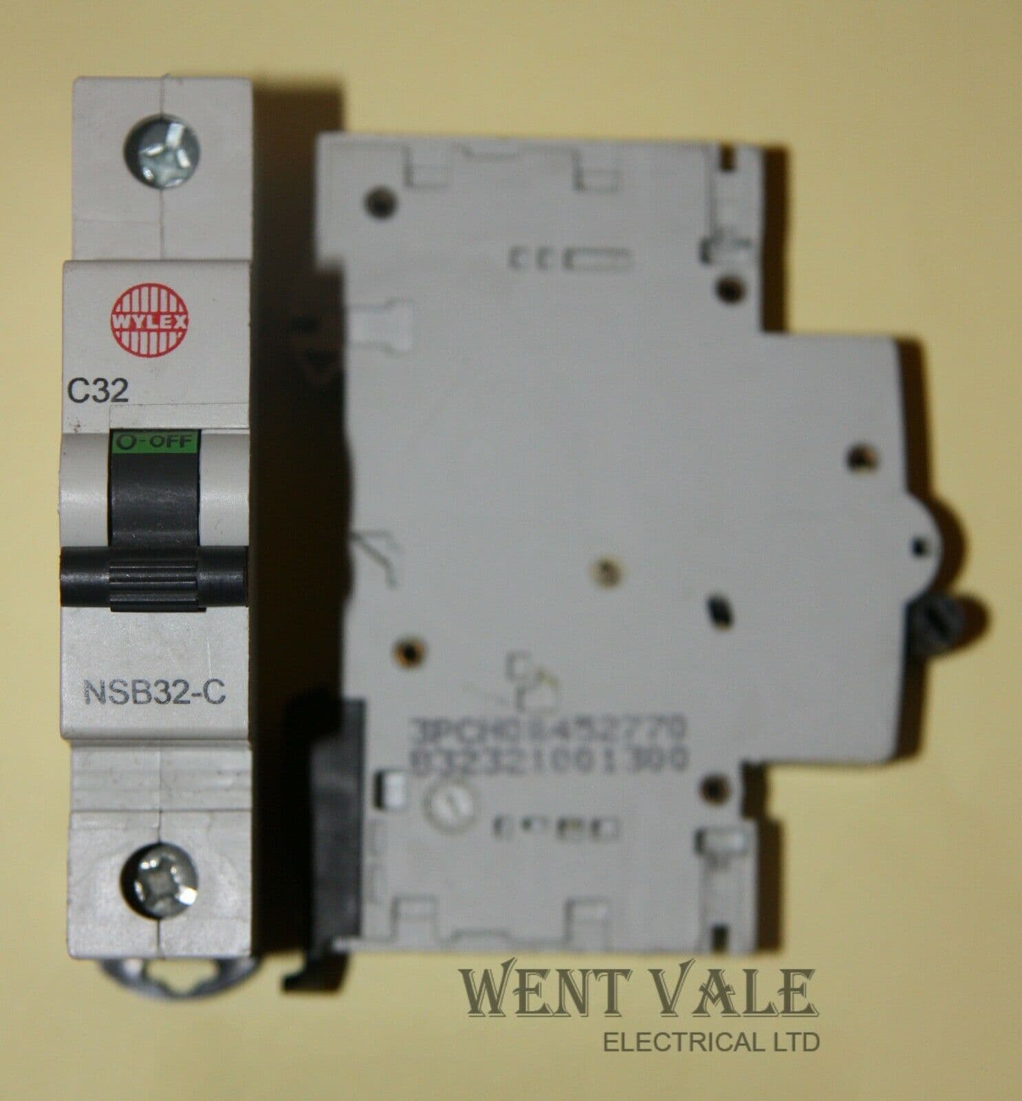 Wylex - NSB32-C - 32a Type C Single Pole MCB Used SQ