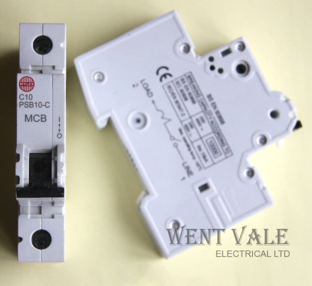 Wylex PSB10-C 10a Type C Single Pole MCB Used