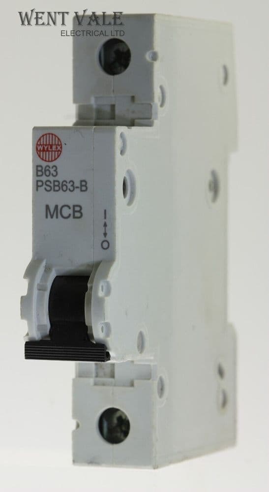Wylex PSB63-B - 63a Type B Single Pole MCB Latest Model Used