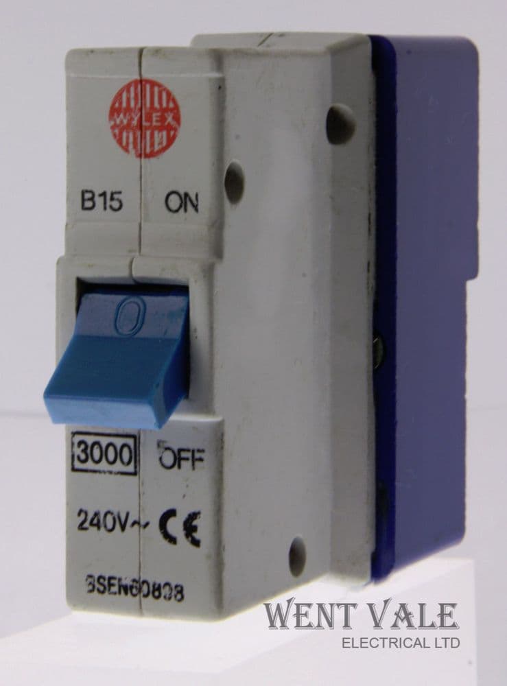 Wylex - Standard Range - 15a Type B Plug-in Single Pole MCB with Deep ...