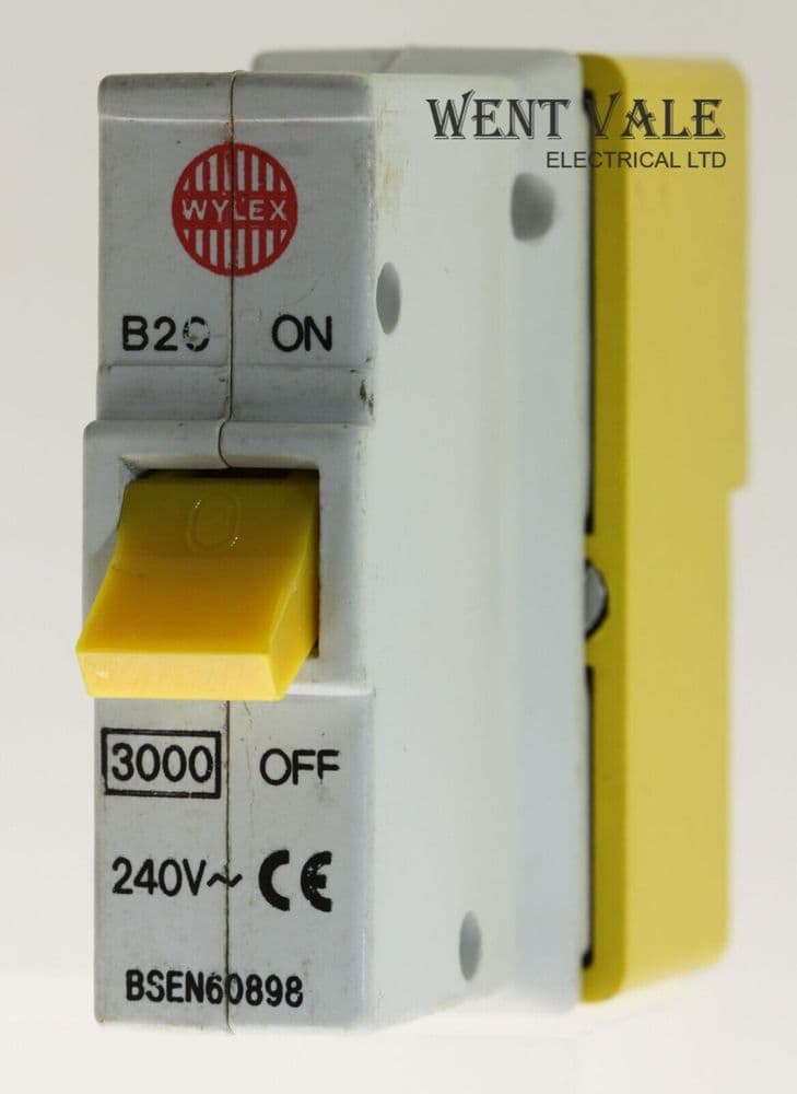 Wylex Standard Range - 20a Type B Plug-in Single Pole MCB with Deep ...