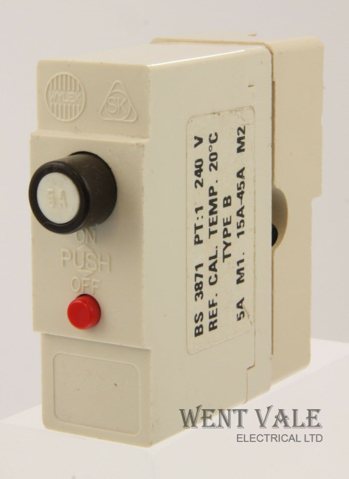 Wylex Standard Range Mk1 - Plug-in - Retro Fit - 5a Type B Single Pole MCB and Base