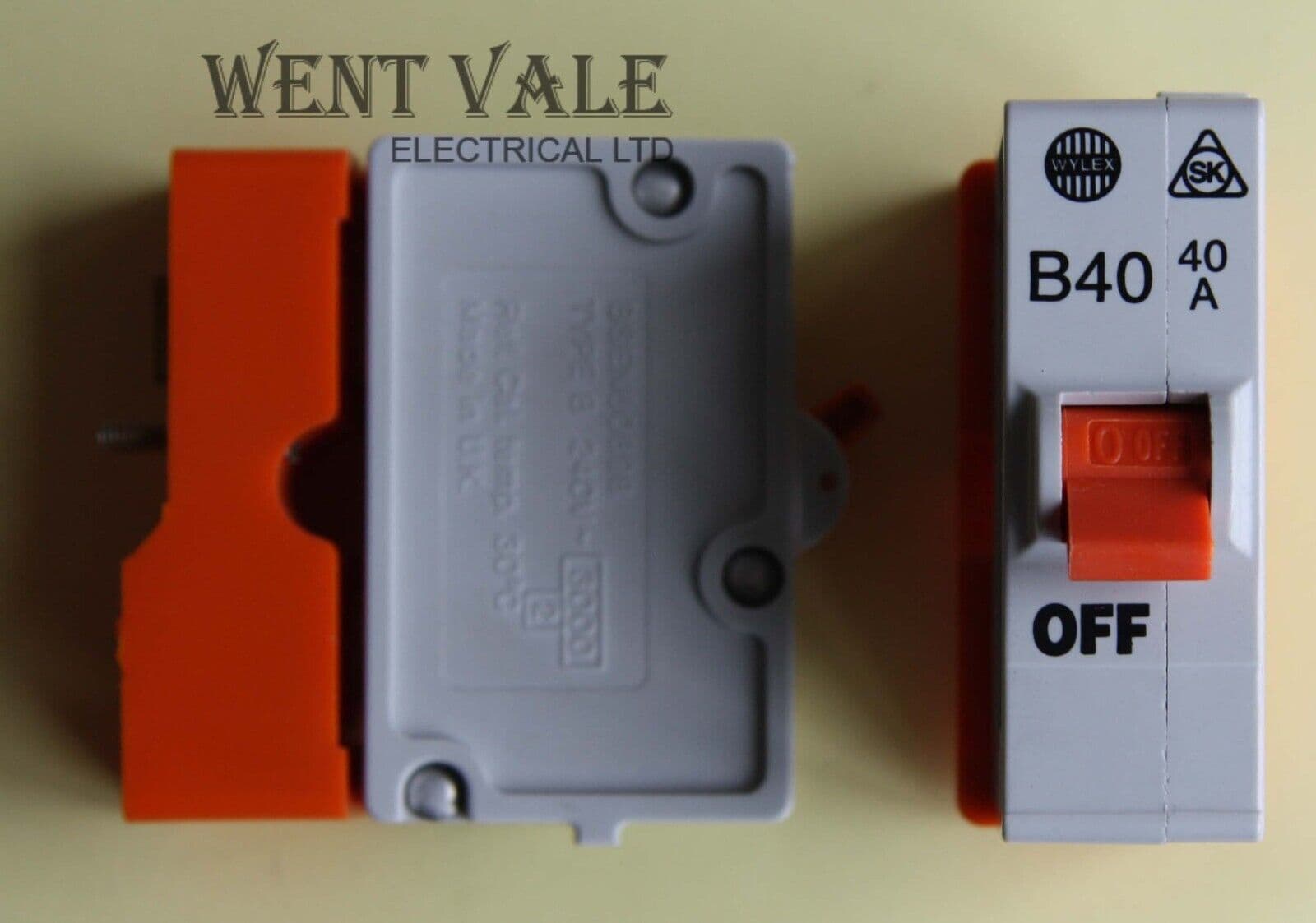 Wylex Standard Range WYB40 - Retro Fit - 40a Type B Single Pole MCB & Base Used