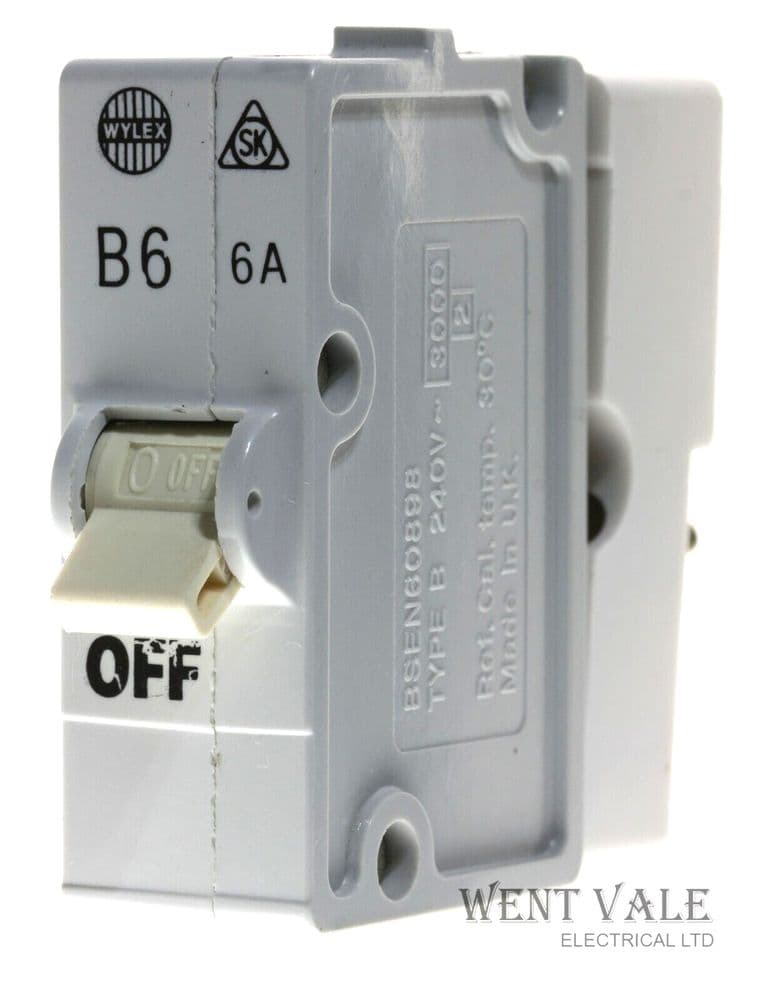 Wylex Standard Range WYB6 - Retro Fit 6a Type B Single Pole MCB and ...