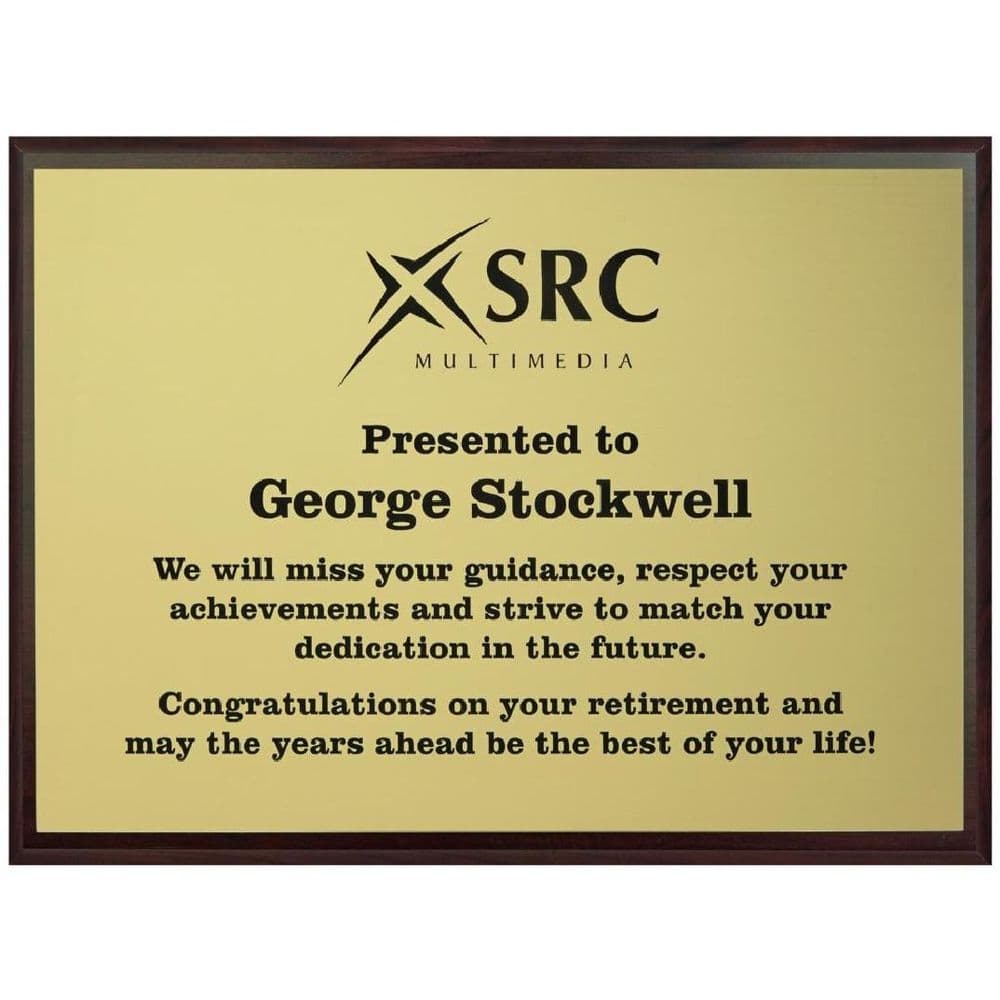 Acrylic Presentation Wall Plaque 30x24cm on wood backboard 33x27cm ...