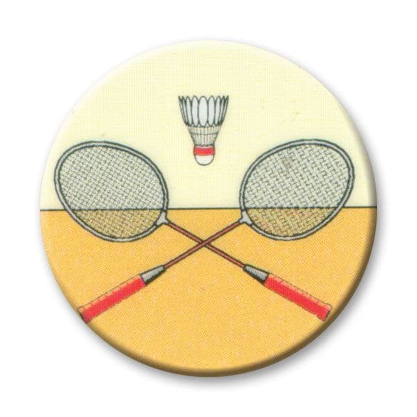 Badminton Crossed Rackets Vinyl 25mm Flat Centre - 5pcs