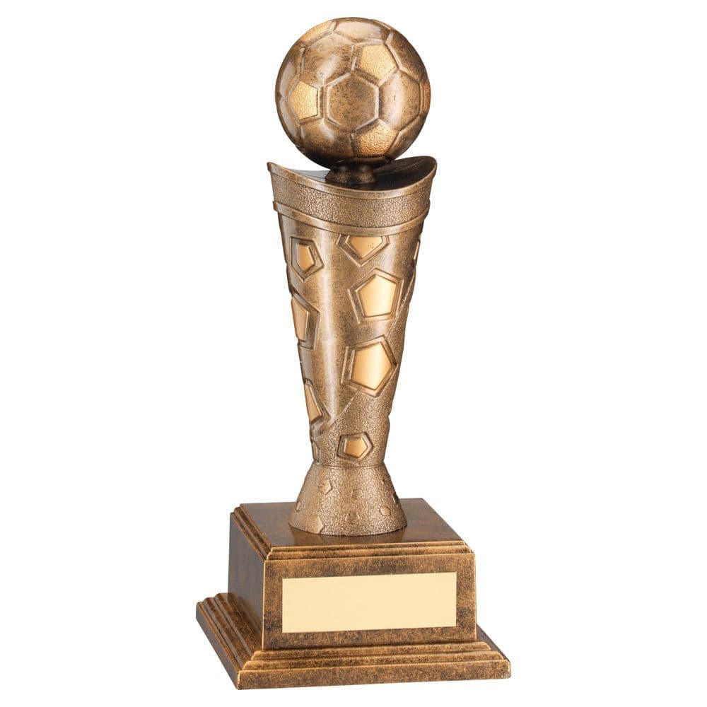 Bronze Football Tower Trophy on Base