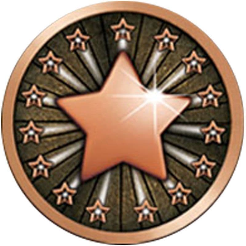 Spectrum Bronze Star Flat Centre 5pcs | TrophyMaster UK