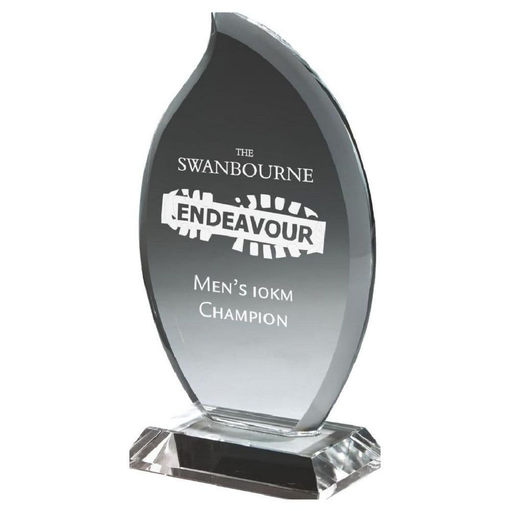 Clear Glass Flame Stand 145mm (5.75") 10mm Thick | TrophyMaster UK