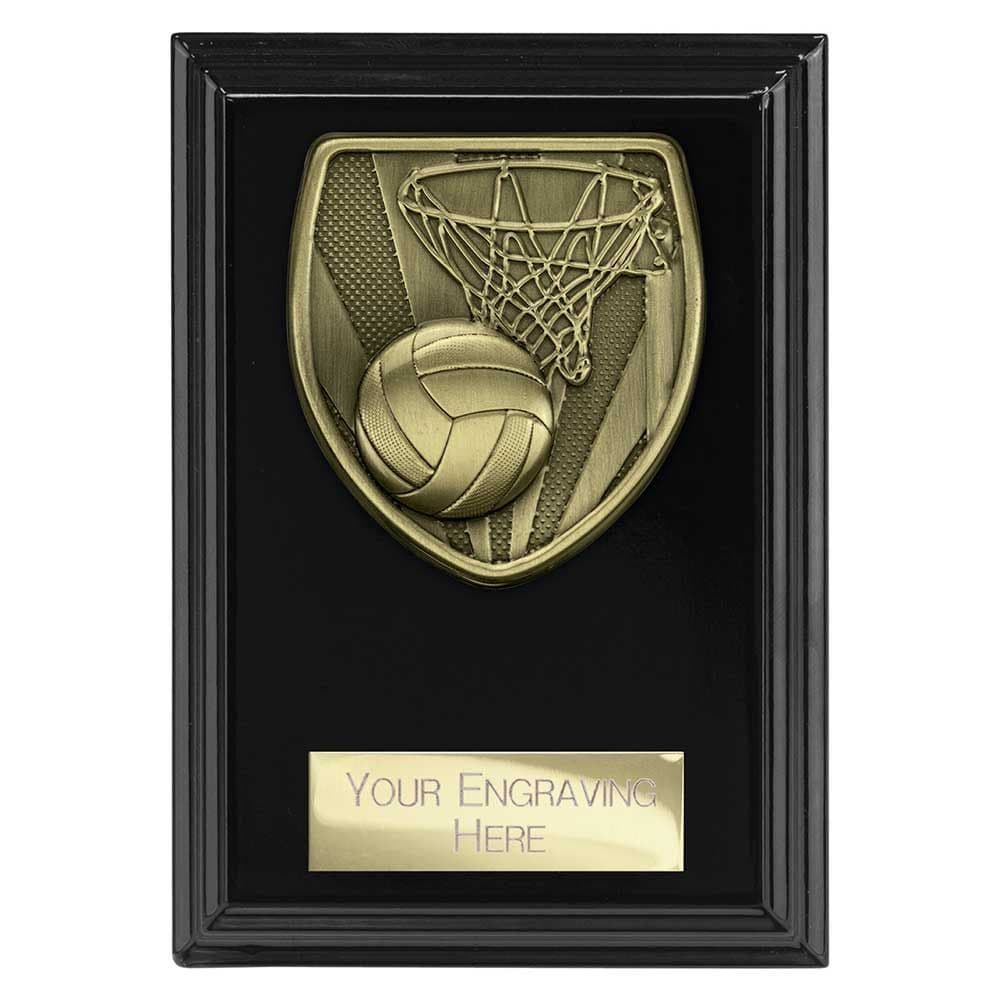 Cobra Plaque Netball Award Epic Black