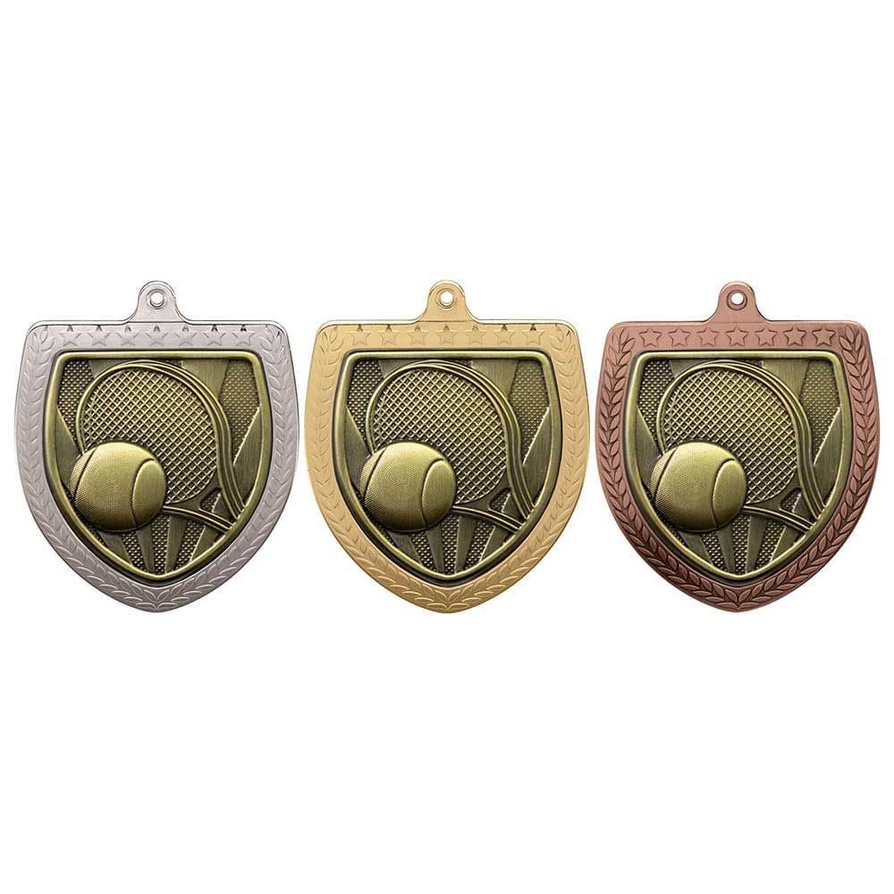 Cobra Tennis Shield 75mm Medal