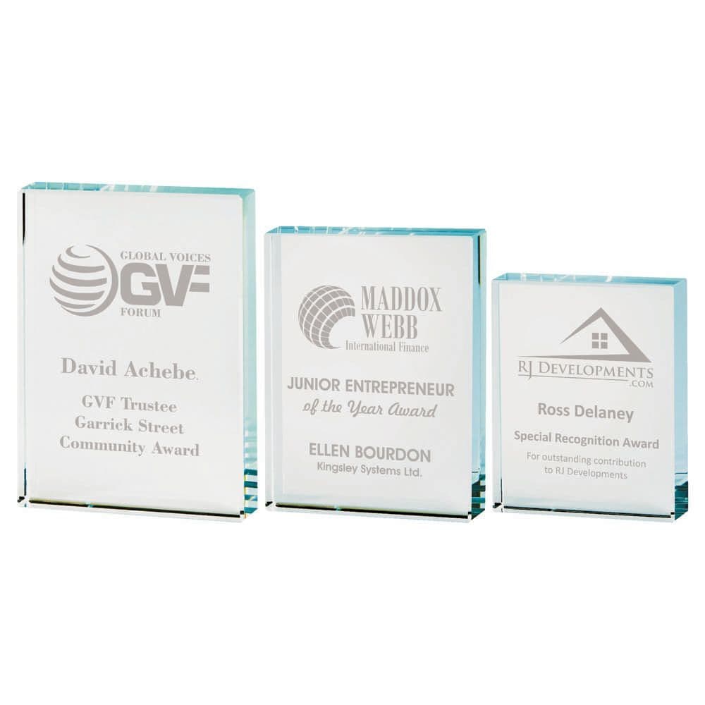 Crystal Block Award 20mm Thick in Presentation Box