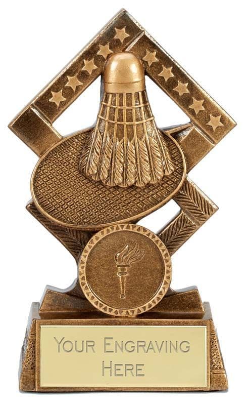 Cube Badminton Trophy 115mm (4.5") | TrophyMaster UK
