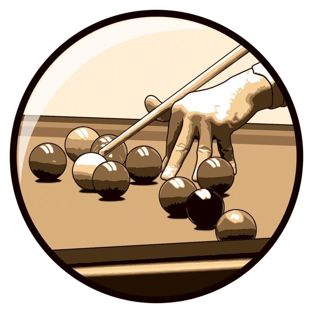 Domed Snooker Centre Gold 25mm - 10pcs