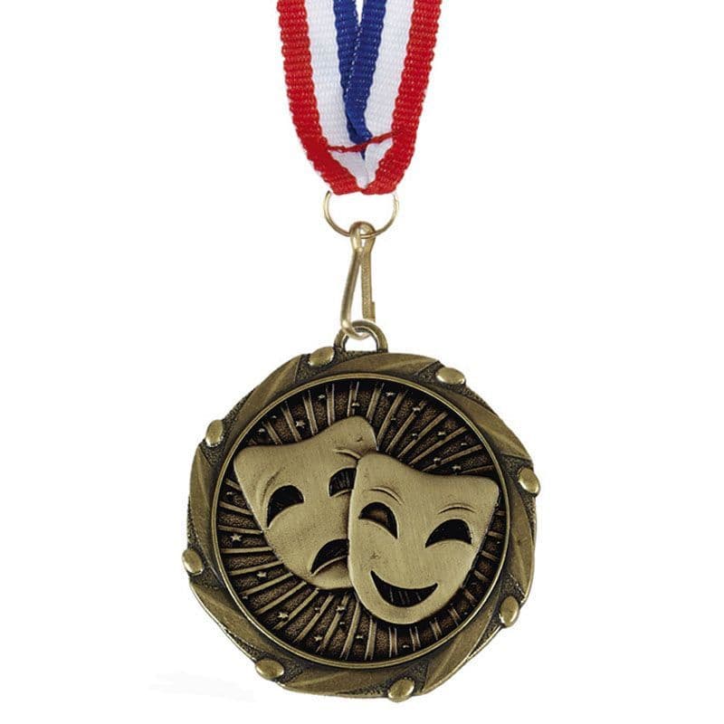 Drama Combo Medal 45mm (1.8") with Ribbon | TrophyMaster UK