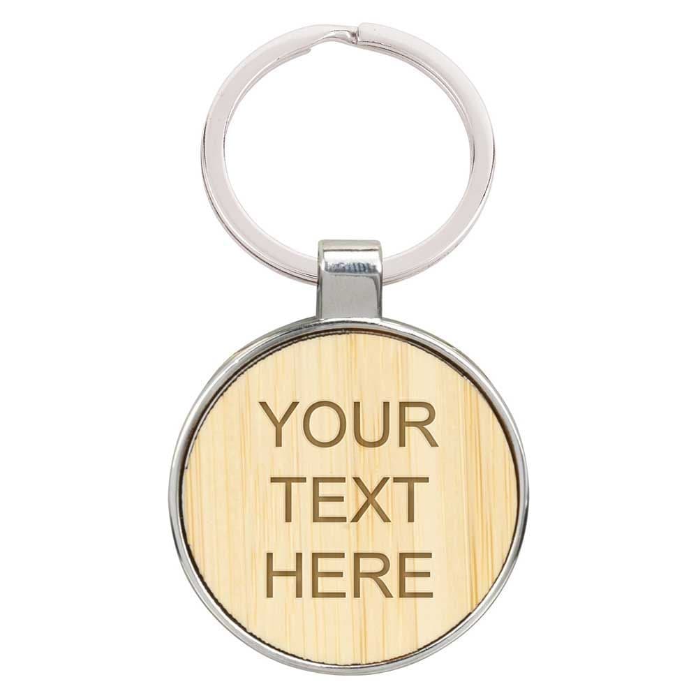 Echo Circle Bamboo Keyring 40mm