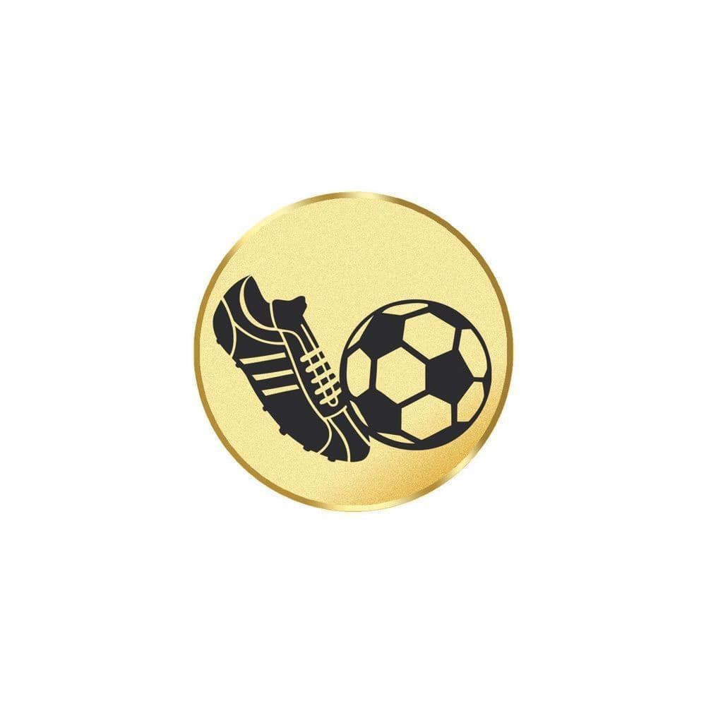 Football boot and ball Gold Metal 25mm Flat Centre - 5pcs