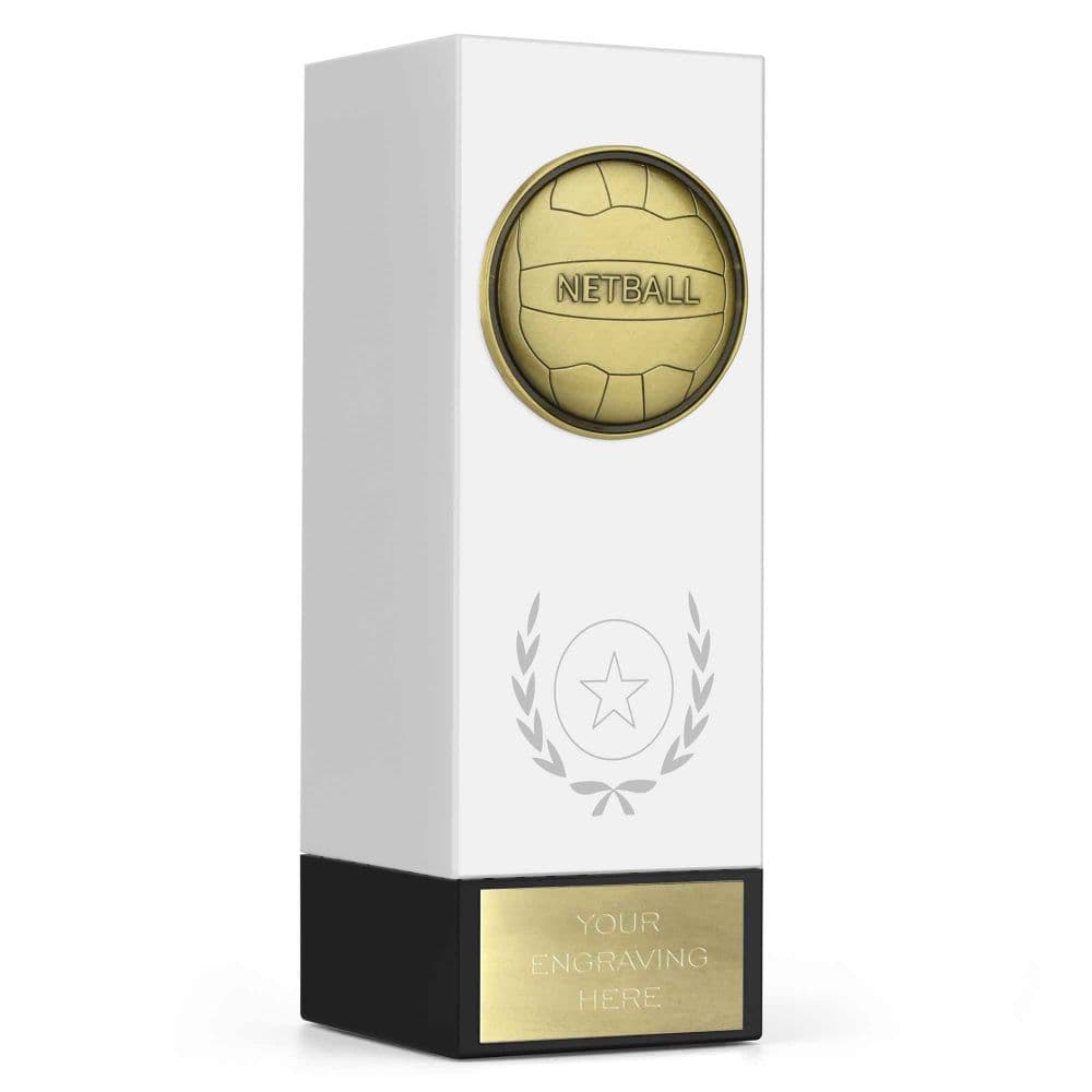 Geo Medal White Netball 170mm