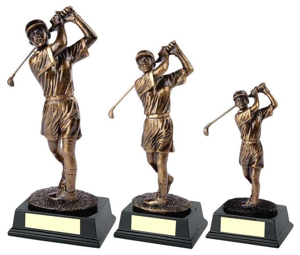 Gold figure Trophy for Ladies' Golf 180mm (7") | TrophyMaster UK