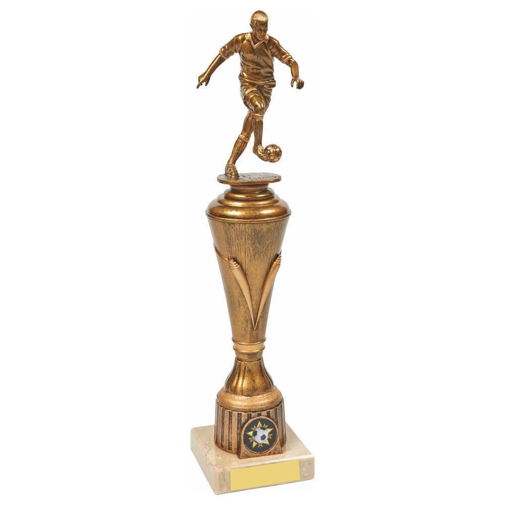 Gold Tower Kicking Footballer Award | TrophyMaster UK