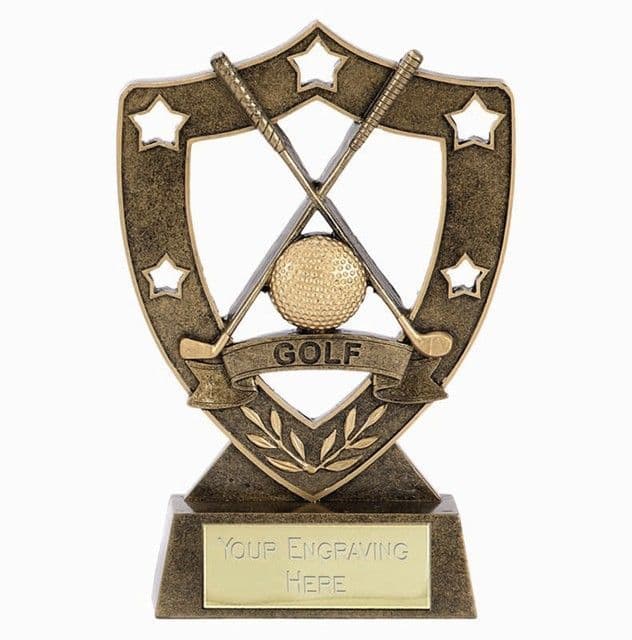 Golf Shield Star Award 125mm (5") | TrophyMaster UK