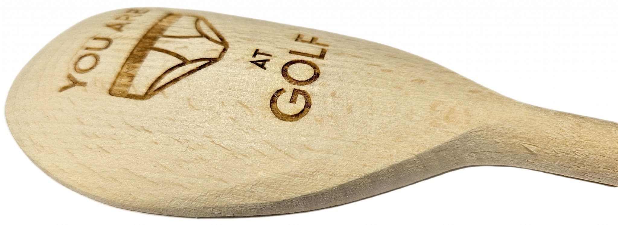 Golf Wooden Spoon Novelty Laser Engraved 300mm (12") | TrophyMaster UK