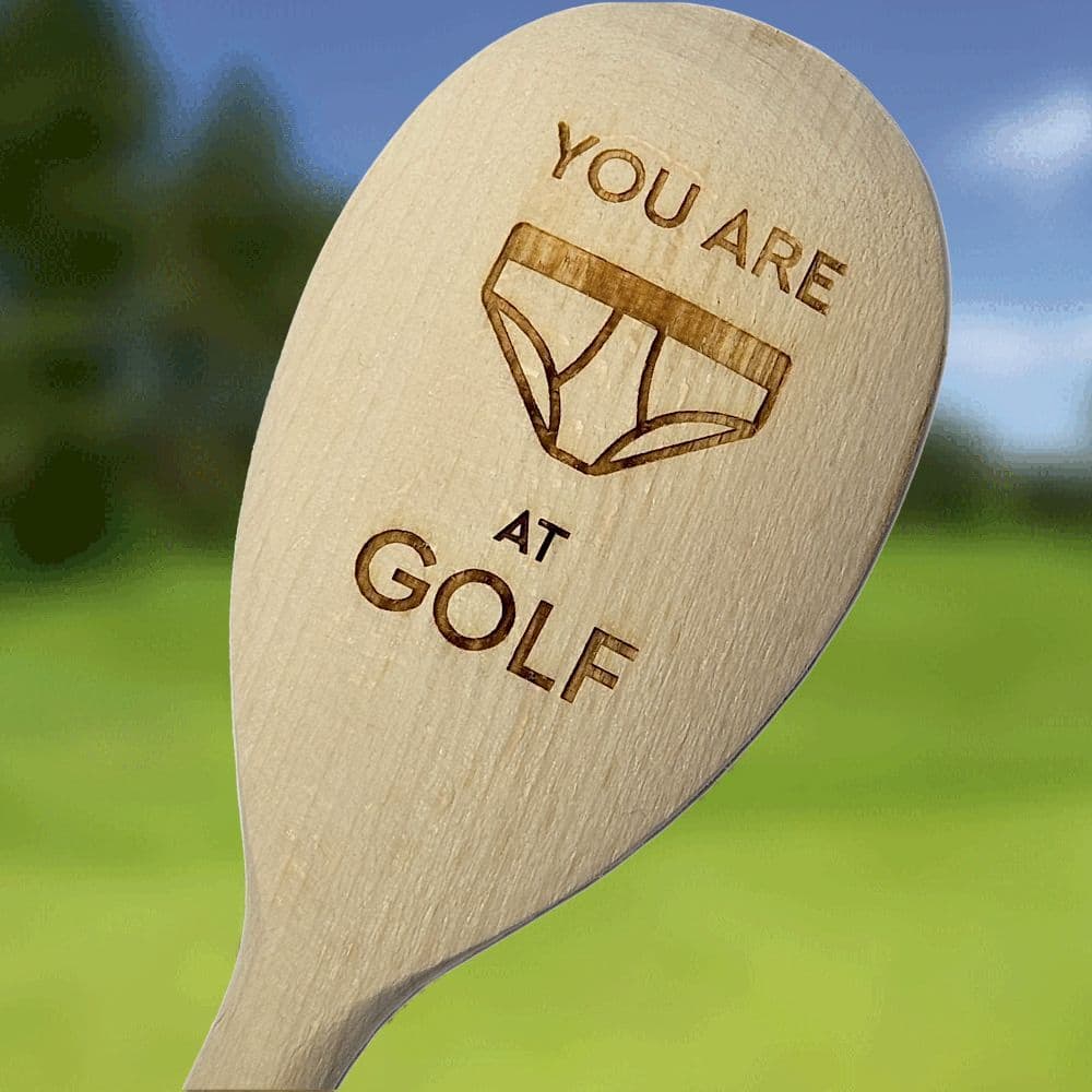 Golf Wooden Spoon Novelty Laser Engraved 300mm (12") | TrophyMaster UK