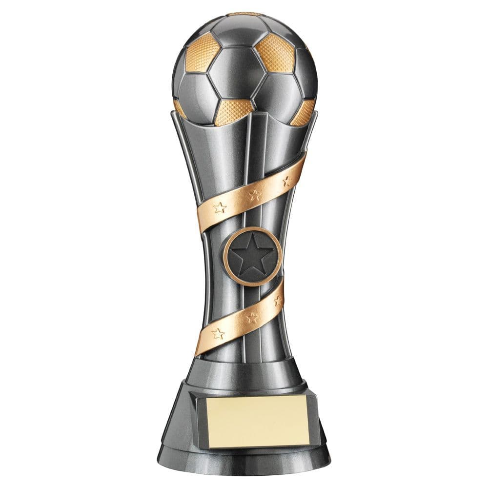 Gunmetal Grey Football Tower Trophy